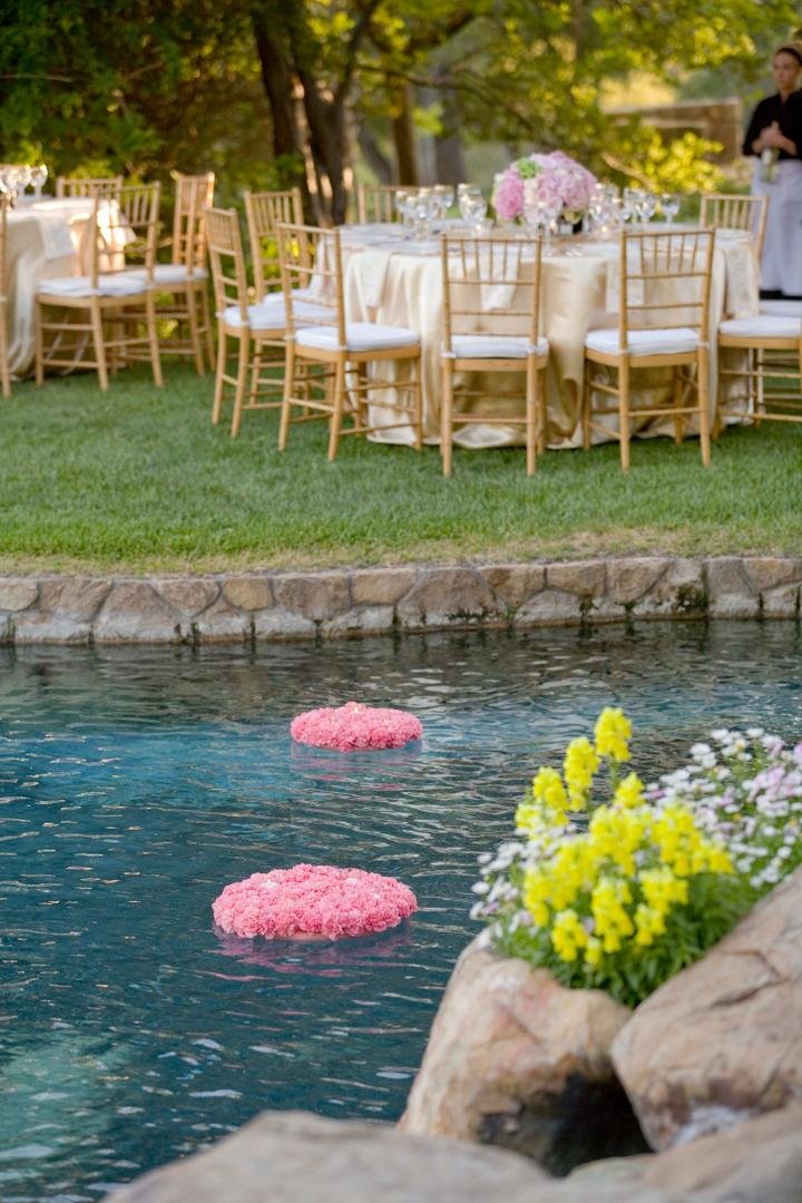 Floating Pool Floral Arrangement