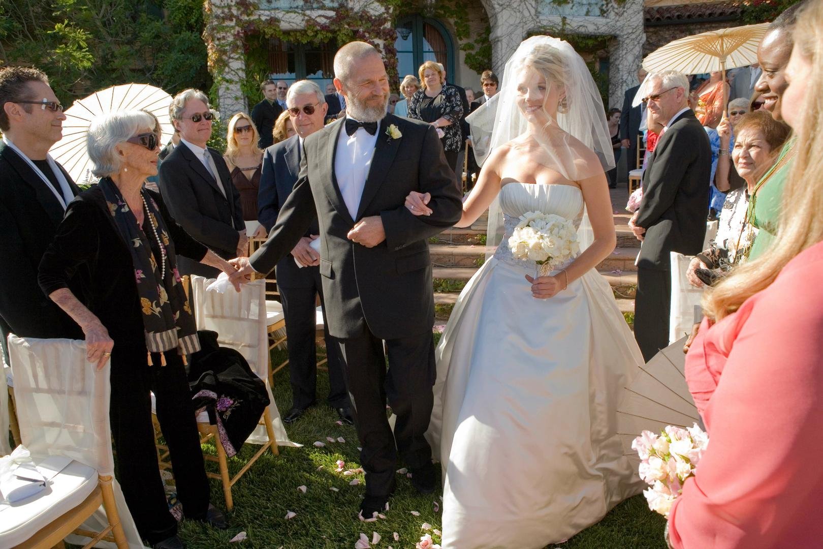 Jeff Bridges Escorting Bride