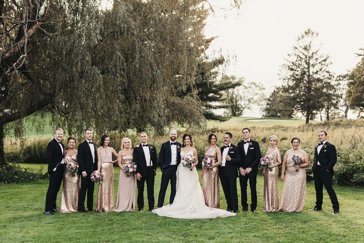 Formal Bridal Party in the Outdoors