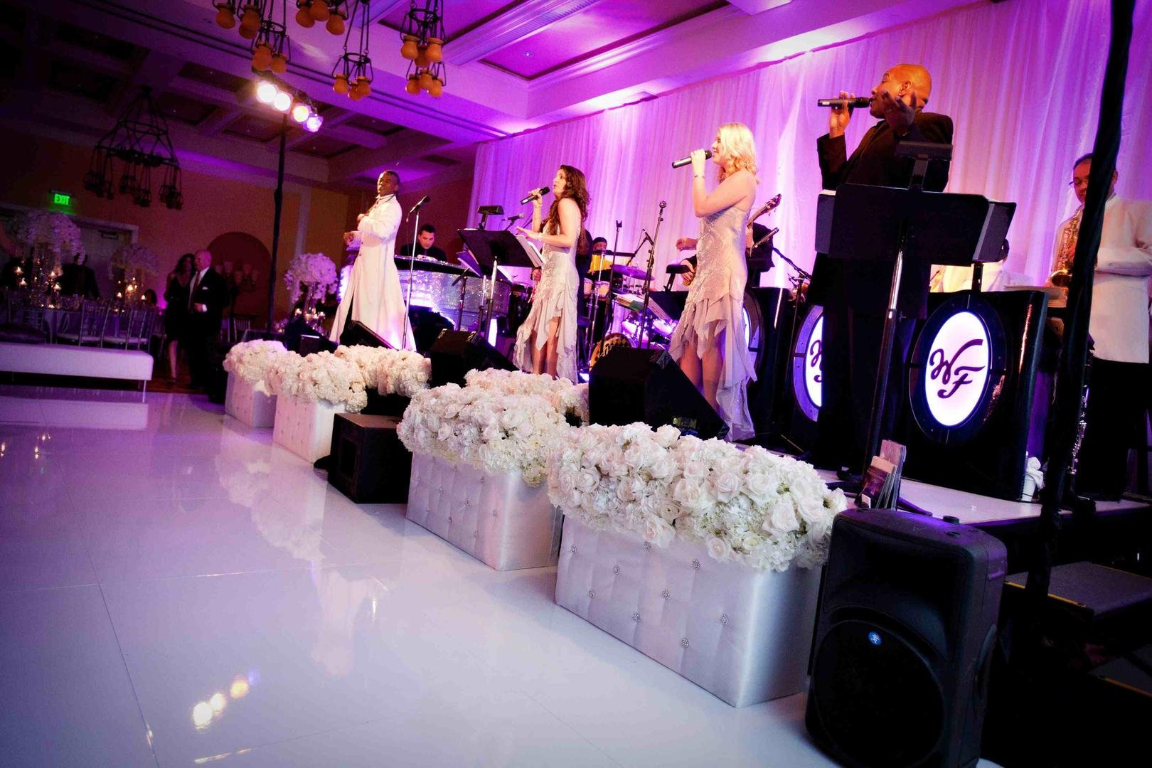 Entertainment Photos - Live Wedding Band + Tufted Arrangements - Inside ...