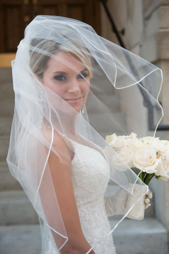 Headpieces + Veils Photos - Bride with Veil Blowing in Wind - Inside ...