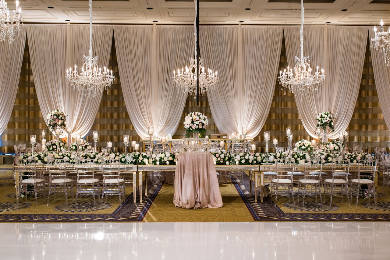 Elegant Hotel Ballroom Wedding Décor
