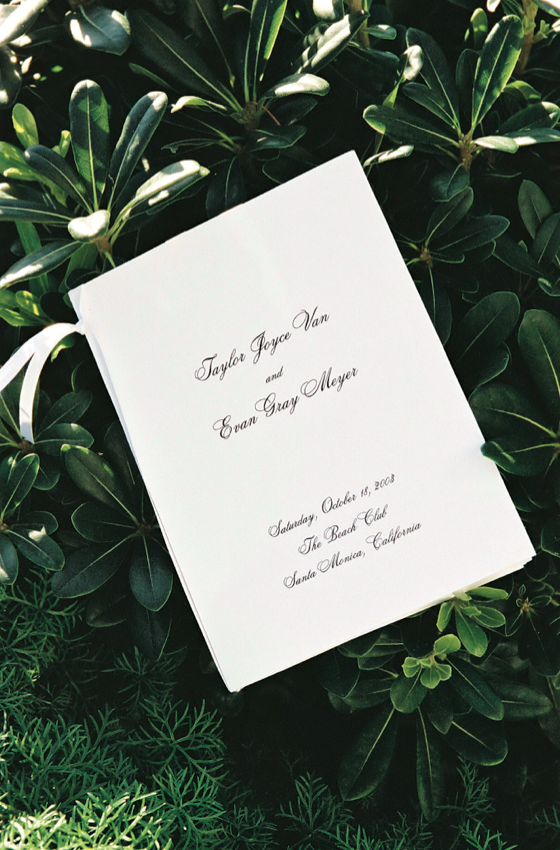 Calligraphy program card