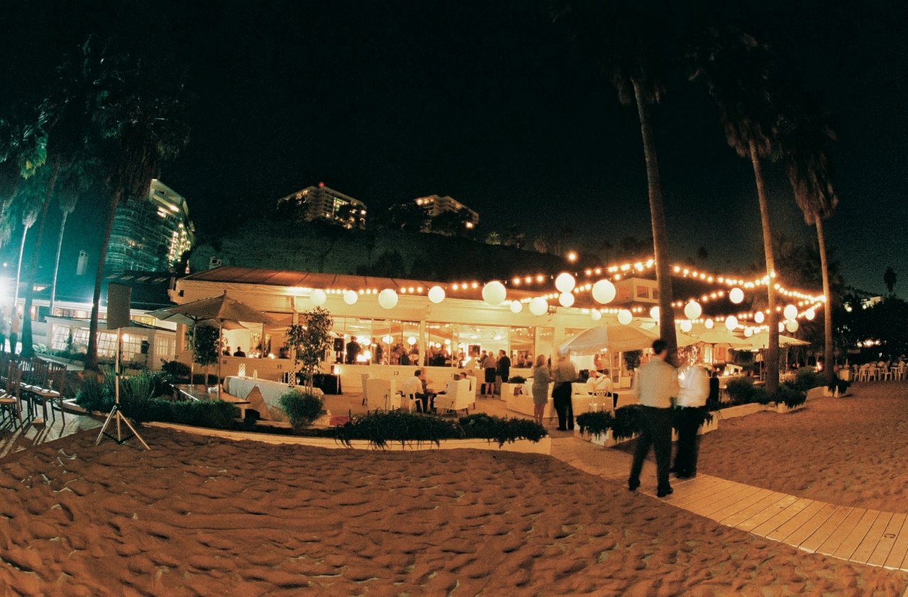 Night reception on the beach