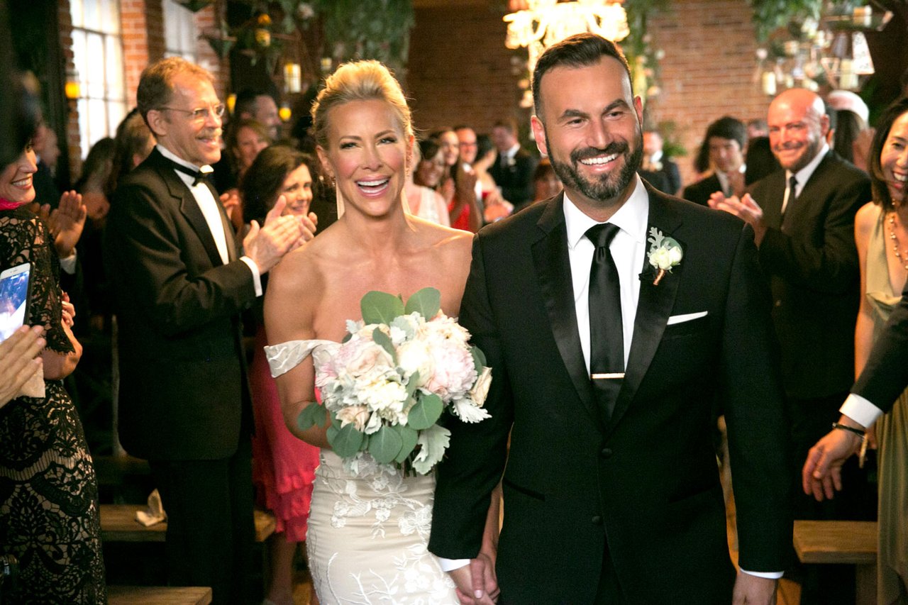 Brittany Daniel & Adam Touni Walking Up Aisle
