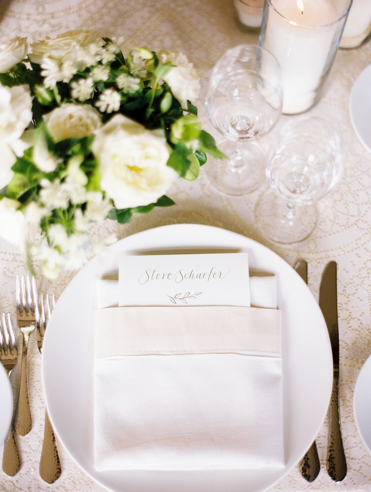 Custom Menu Card in Linen Napkin