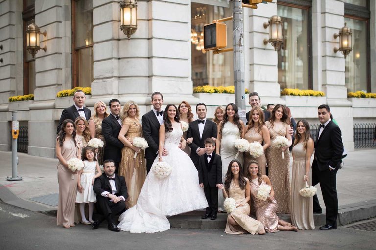 Large Wedding Party in New York City