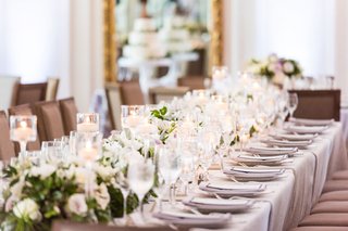 Long Reception Table with Candlelight
