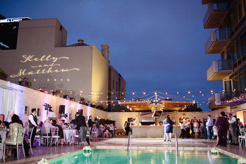 Rooftop Reception at the Hotel Palomar San Diego
