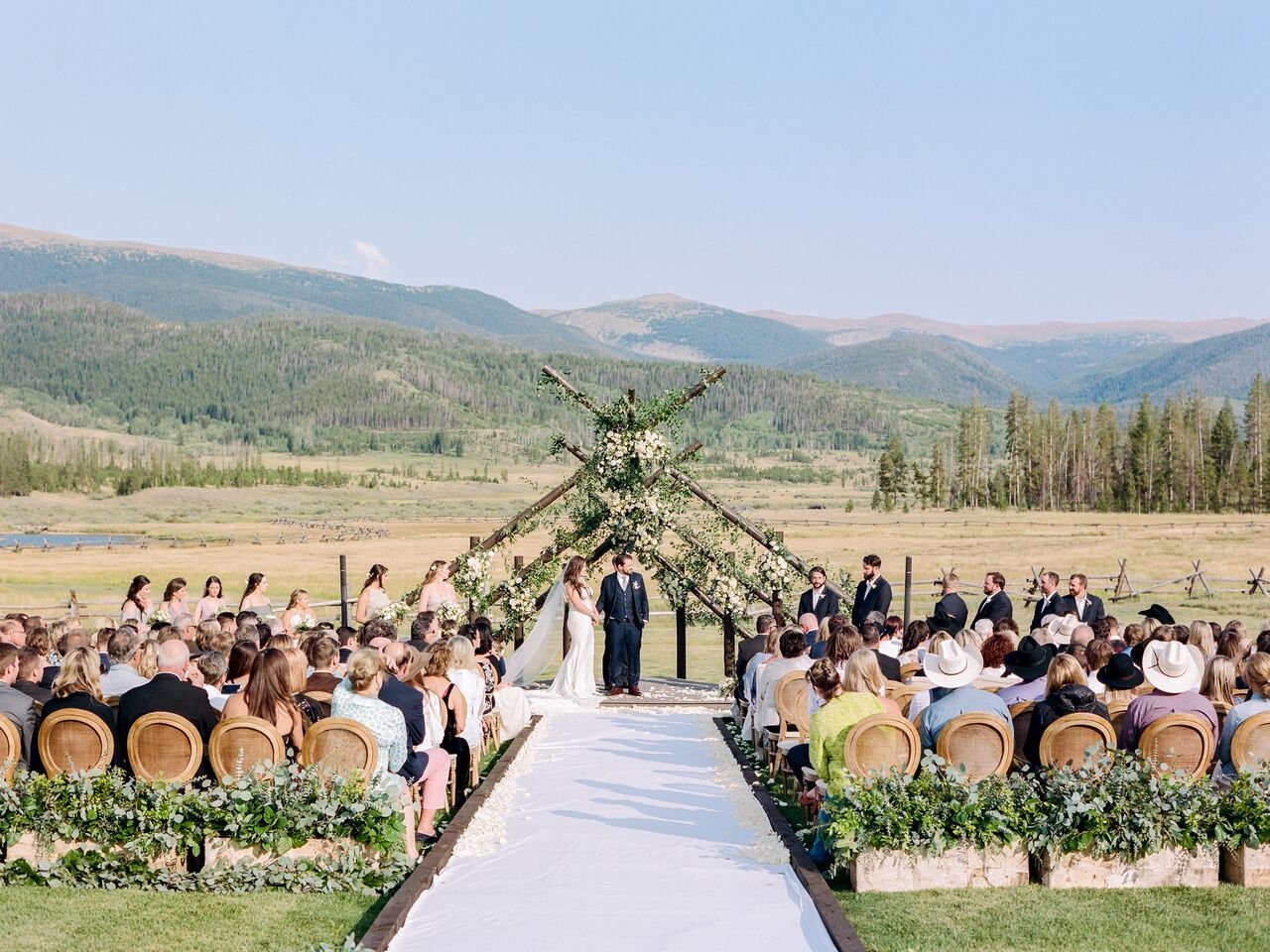 Guests Seated at Colorado Wedding
