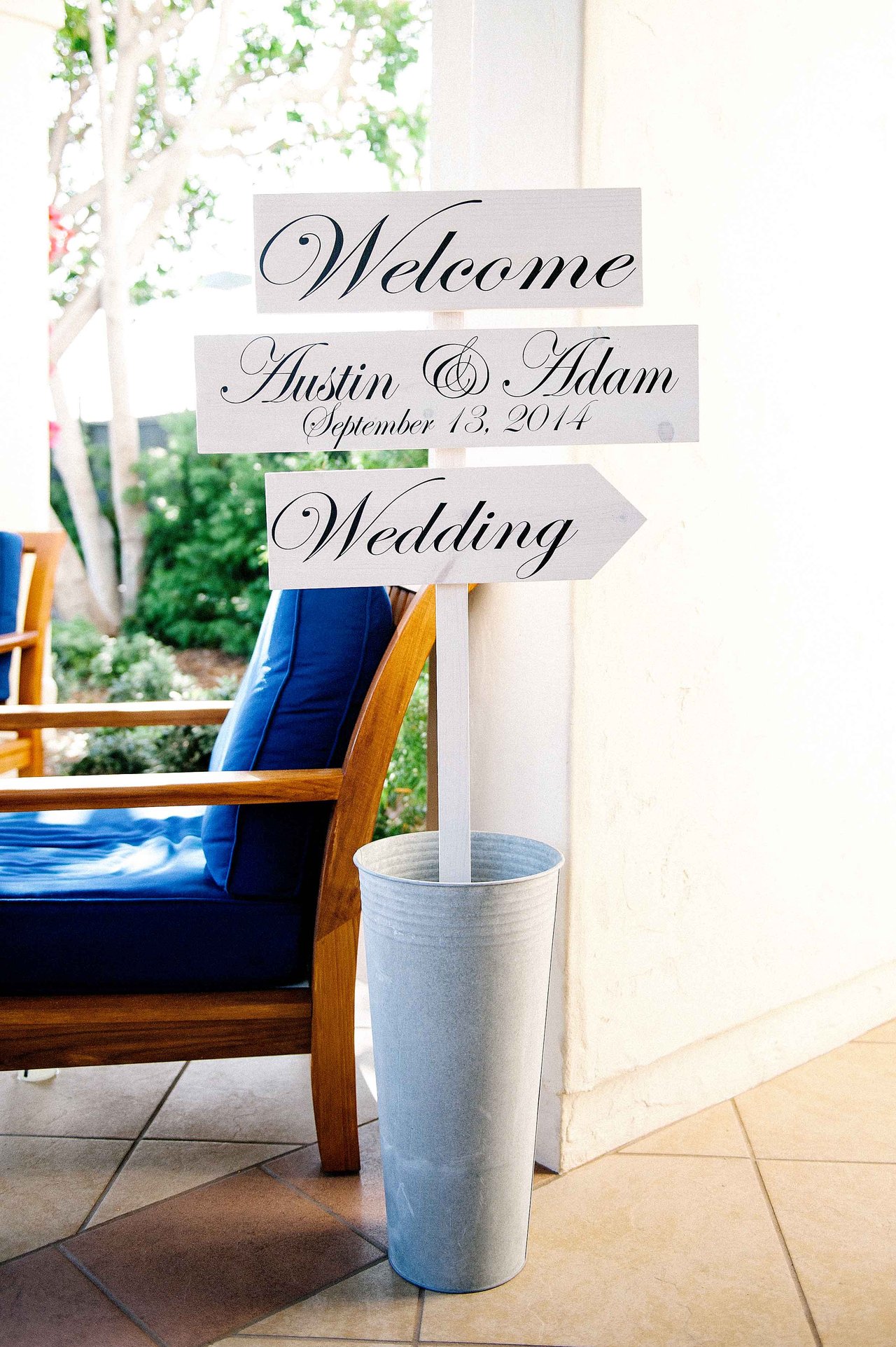 Three-Part Welcome Directional Sign