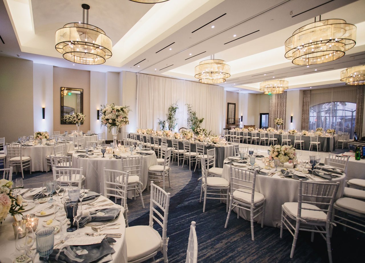 Azure-Hued Ballroom Reception