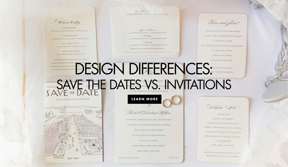 Design Discrepancies Between Save the Dates and Invitation Suites