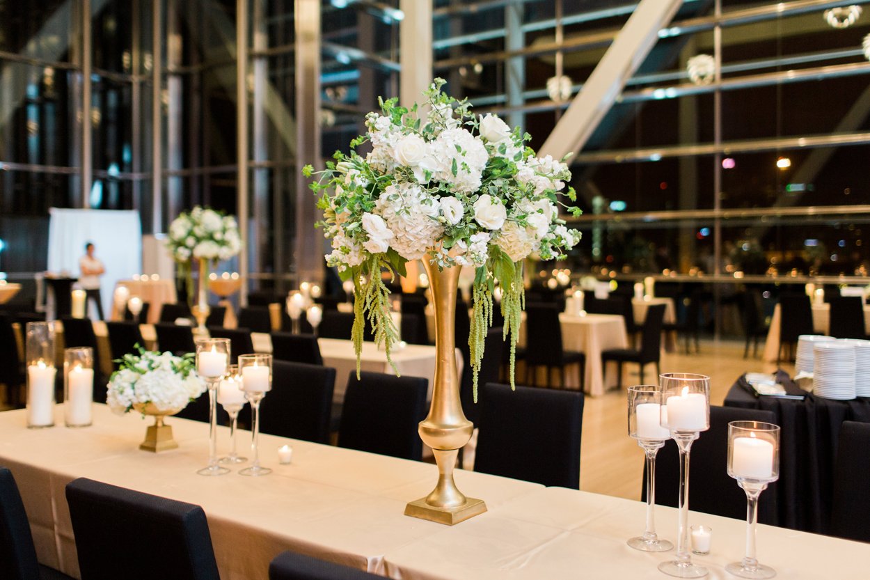 Tall Centerpiece on Long Table