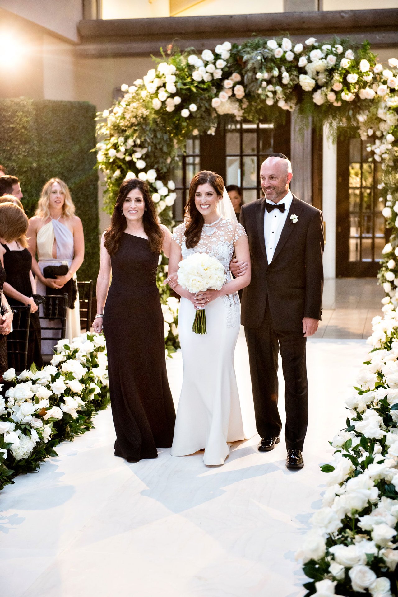 Bride with Mother & Father in Black Tie