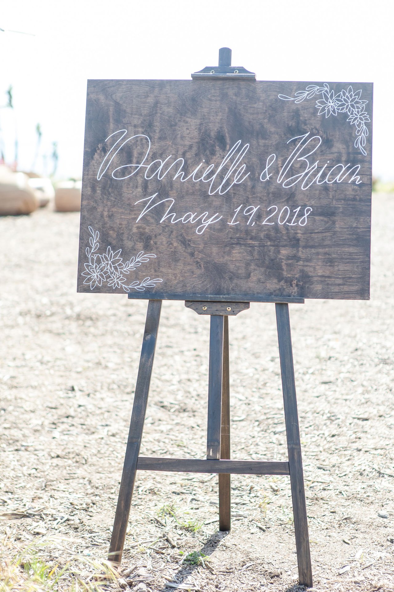 Wood Sign for Rustic-Chic Ceremony