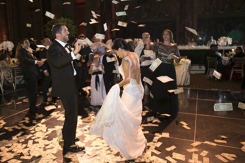 Money Tossed at First Dance