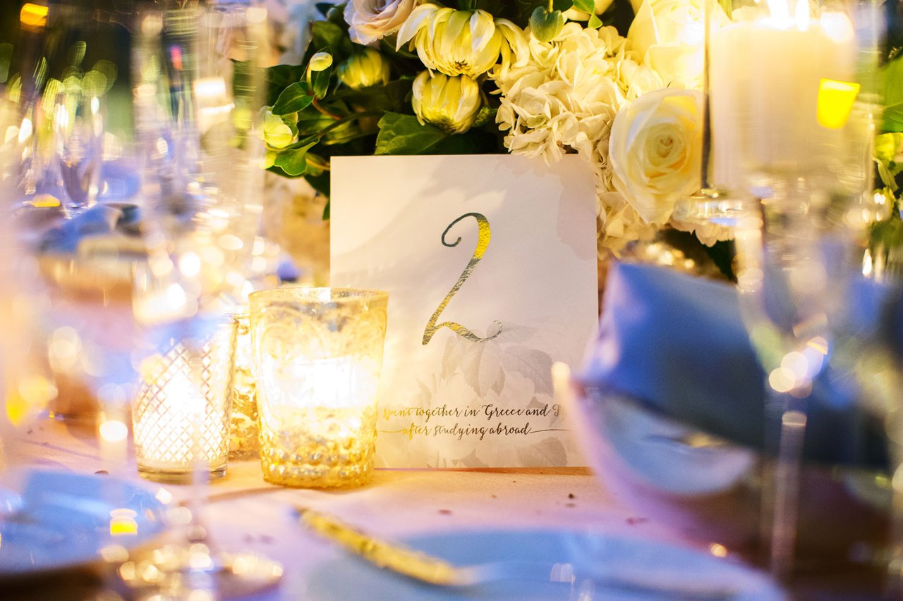 Table Number with Fact About Couple