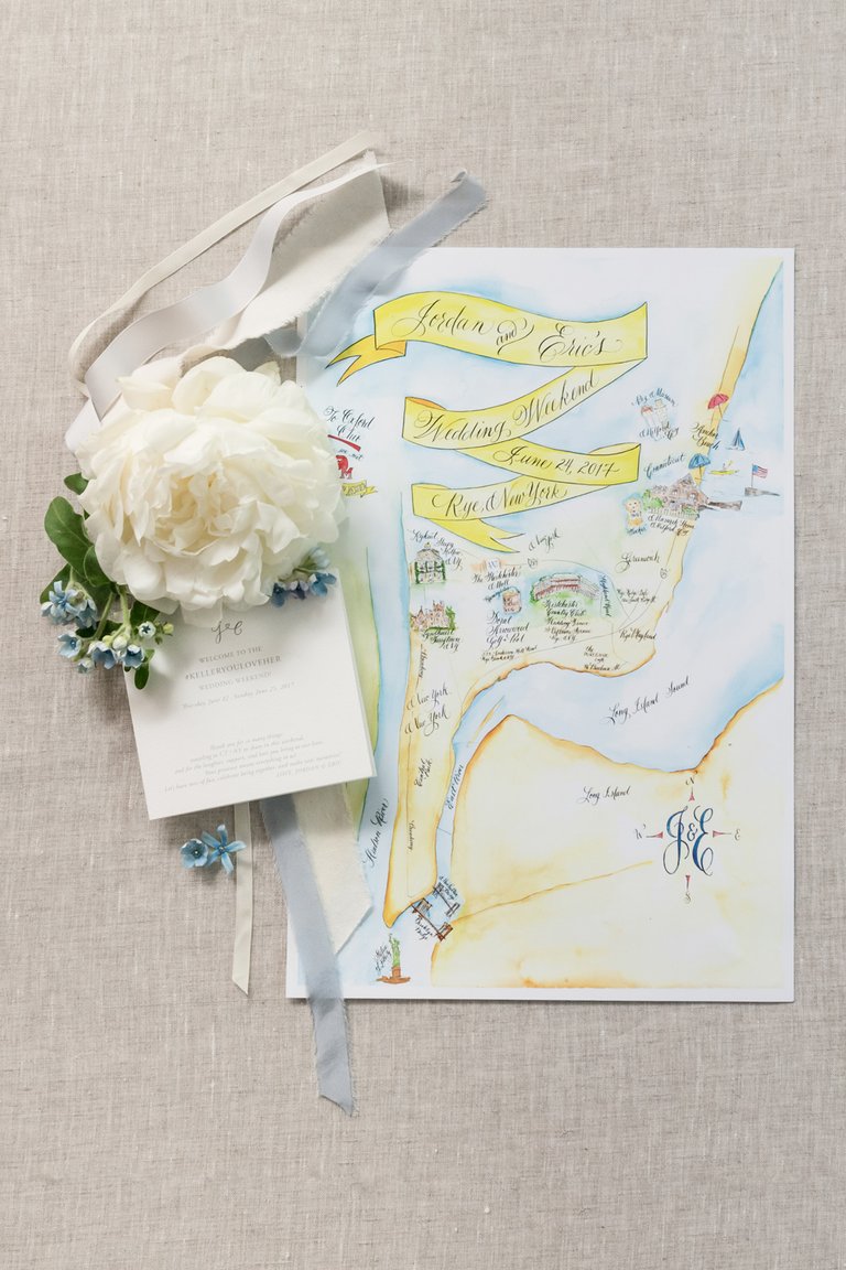 Illustrated Map of Wedding Weekend