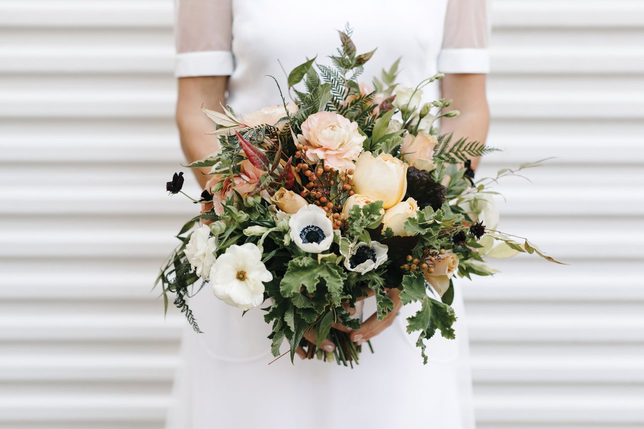 Floral & Verdure Autumn Wedding Bouquet