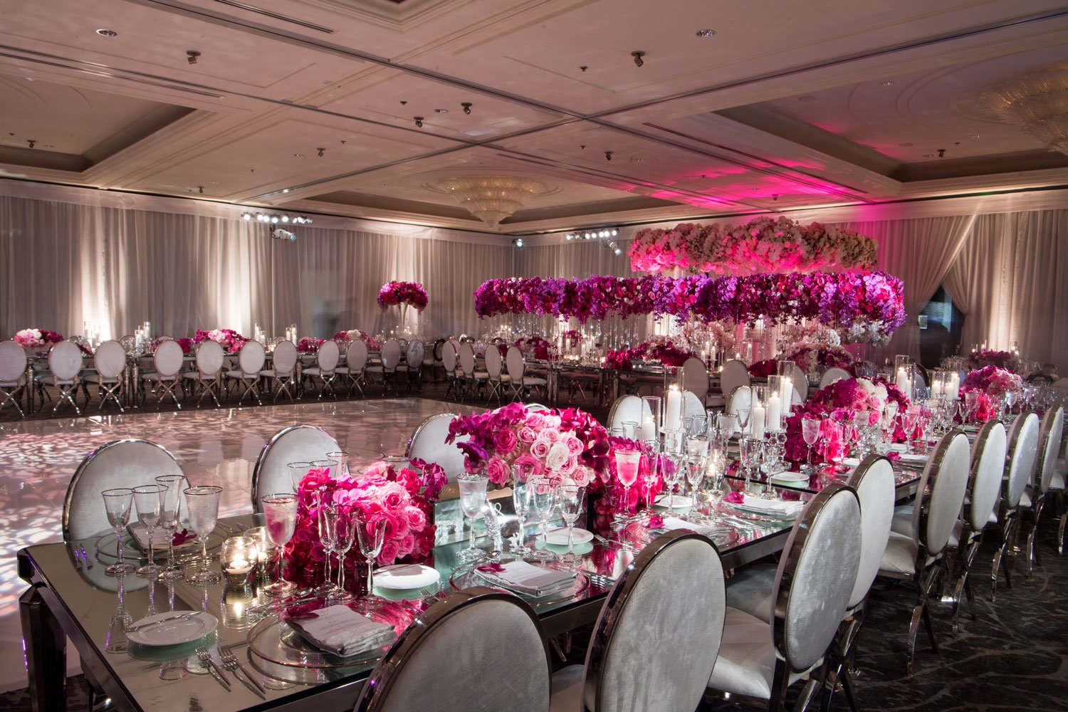 Grey & Pink Reception Décor