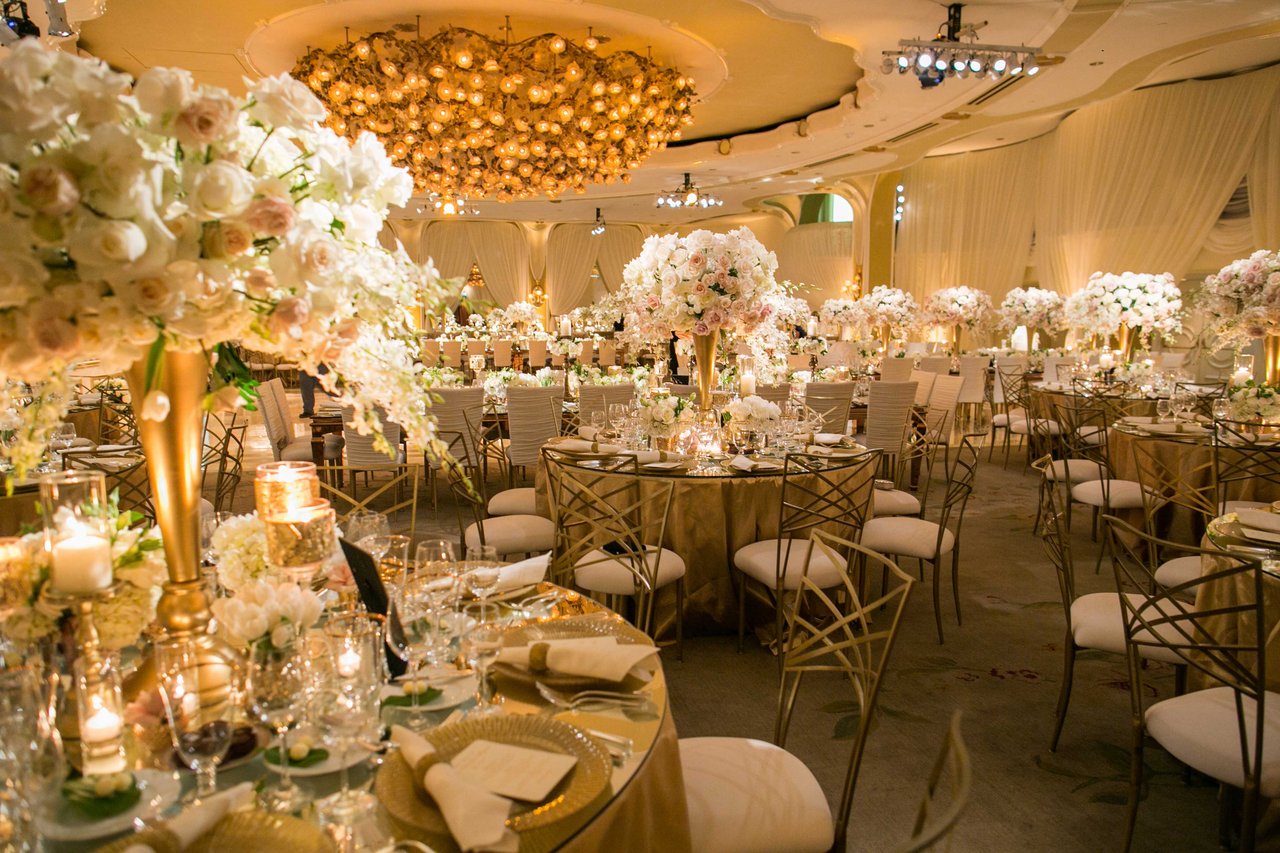 Gold Ballroom Wedding Reception