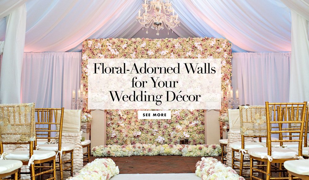 Festive Floral Walls for Your Wedding Décor