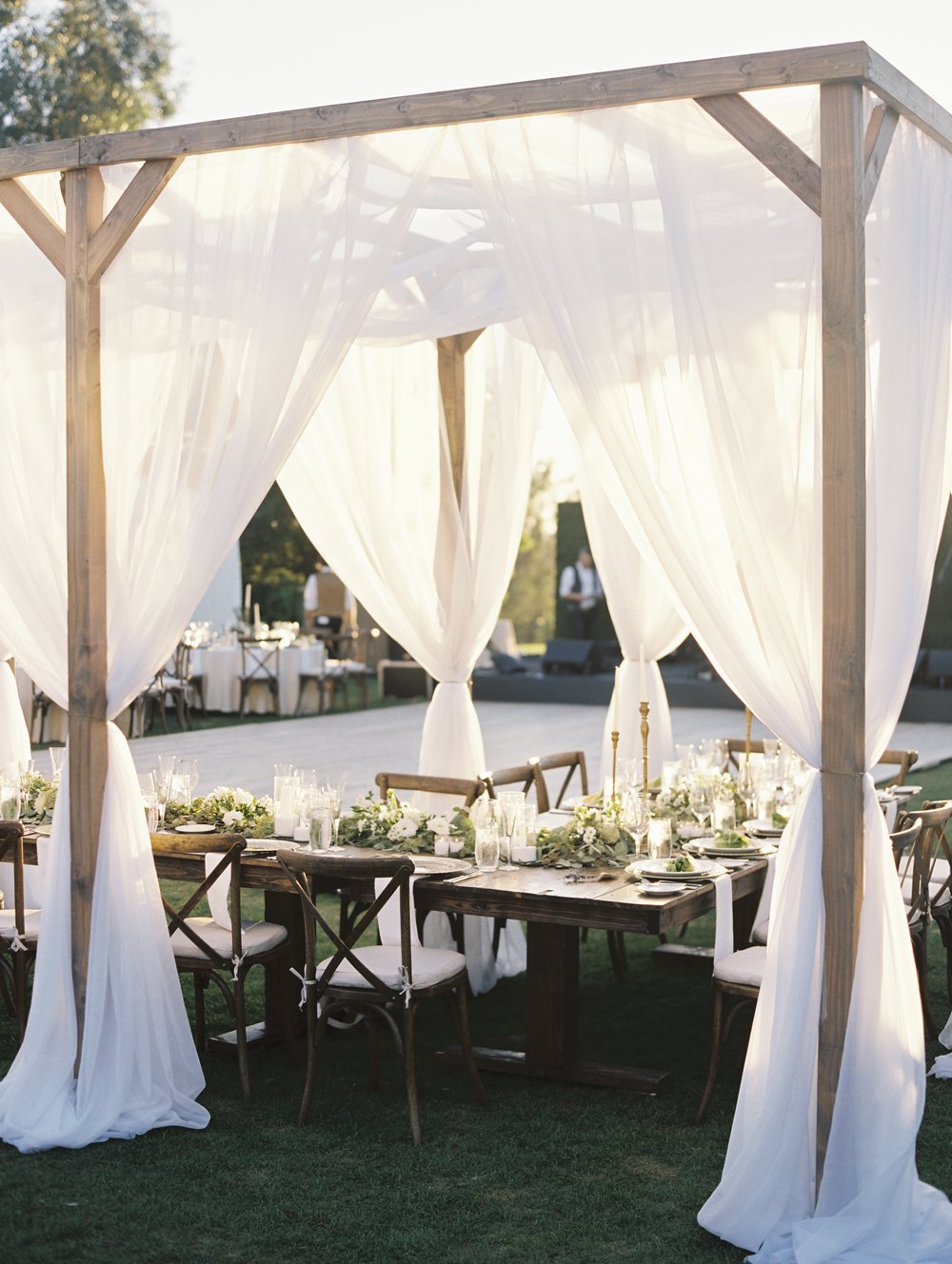 Wooden Structure and Drapery