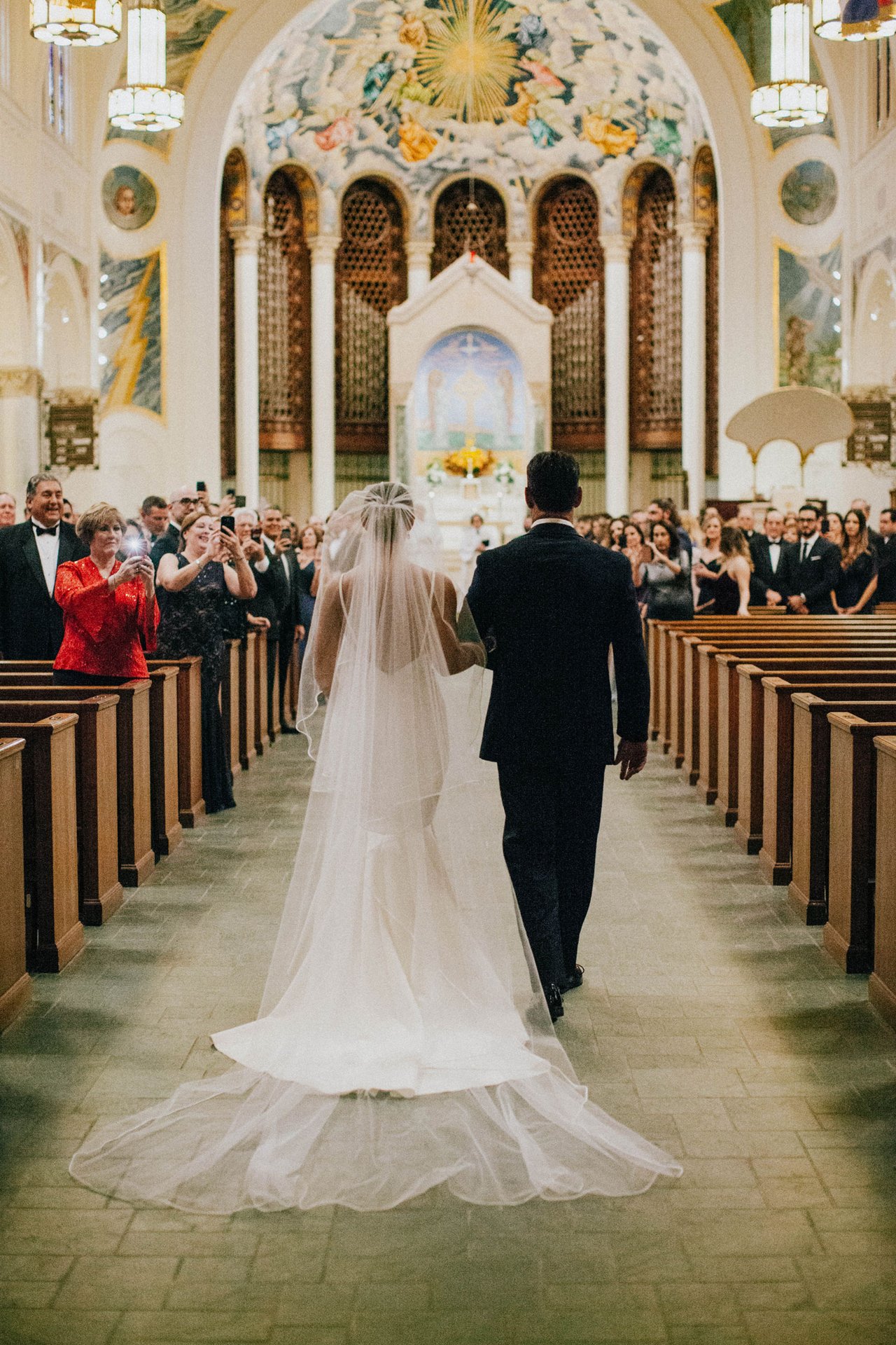 Bride's Ceremony Processional at Church