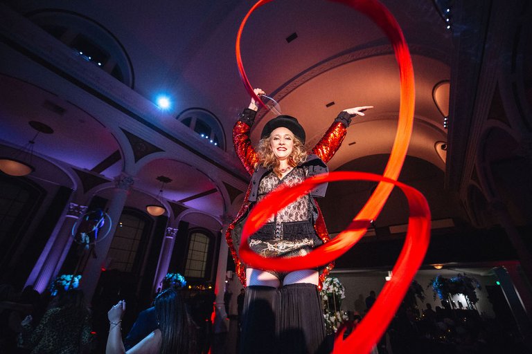 Ribbon Dancer at Reception