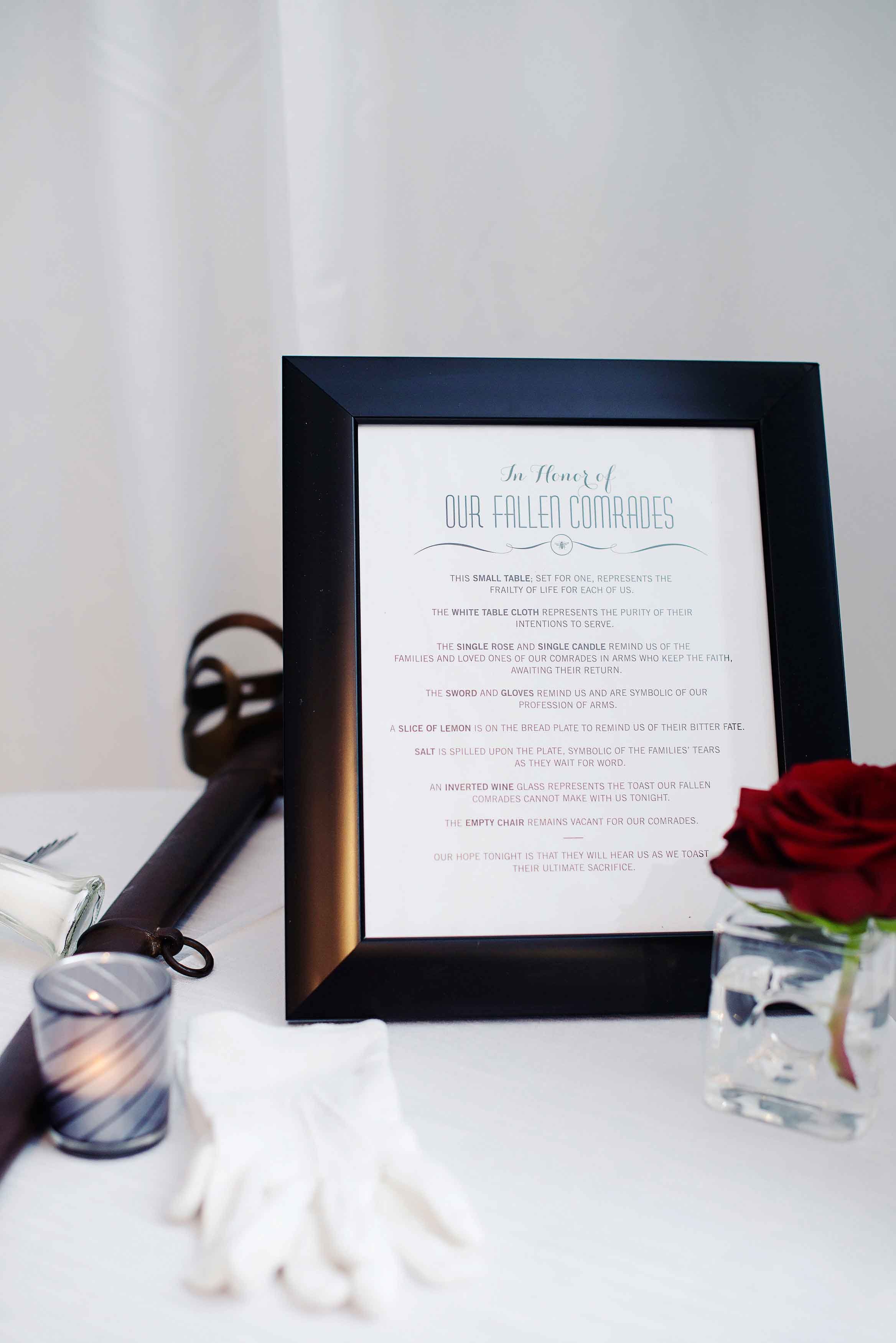 Our Fallen Comrades Table