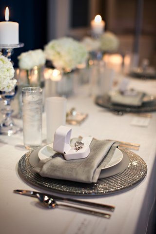 Silver and Sparkling Tablescape
