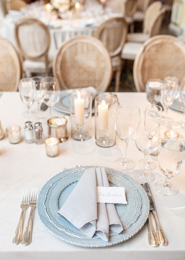 French Wedding Reception Place Setting