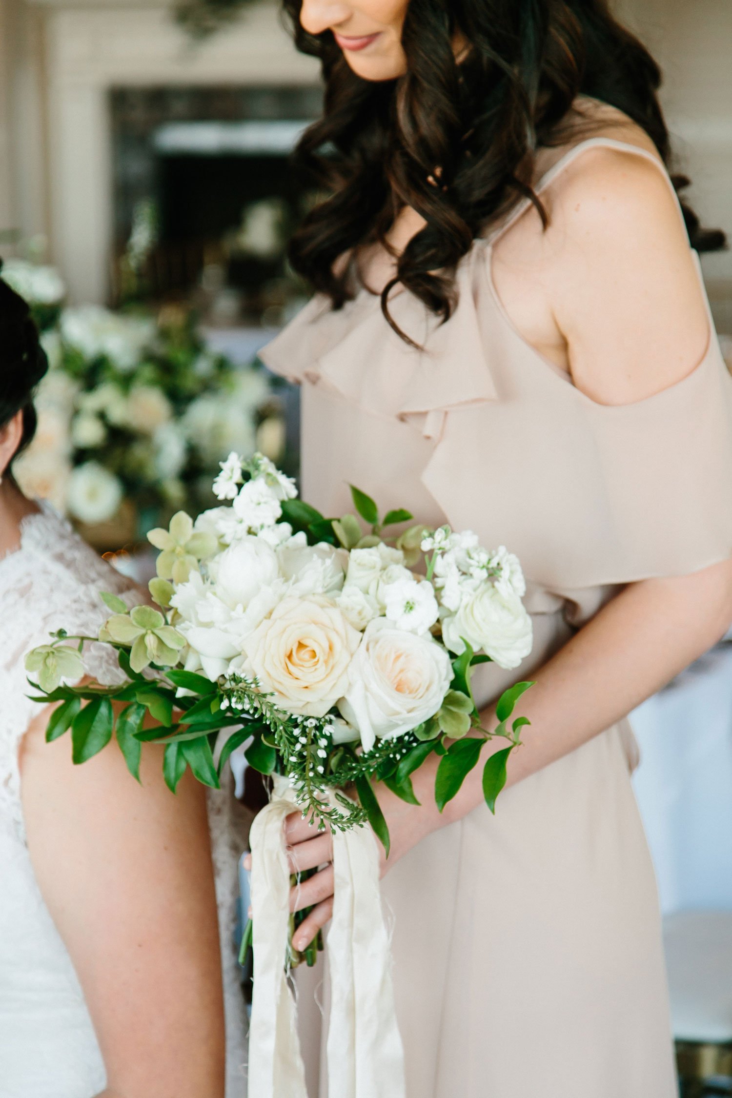 White Rose & Greenery Bouquet
