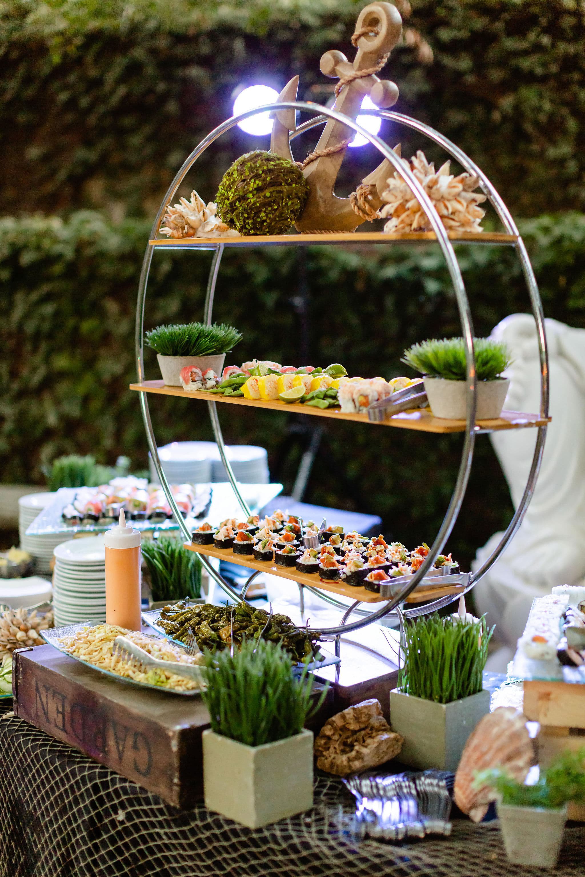 Sushi Food Station at Wedding