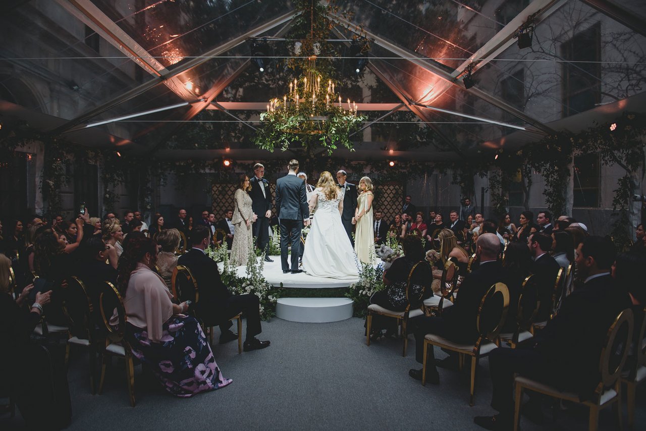 Guests Seated in the Round at the Ceremony