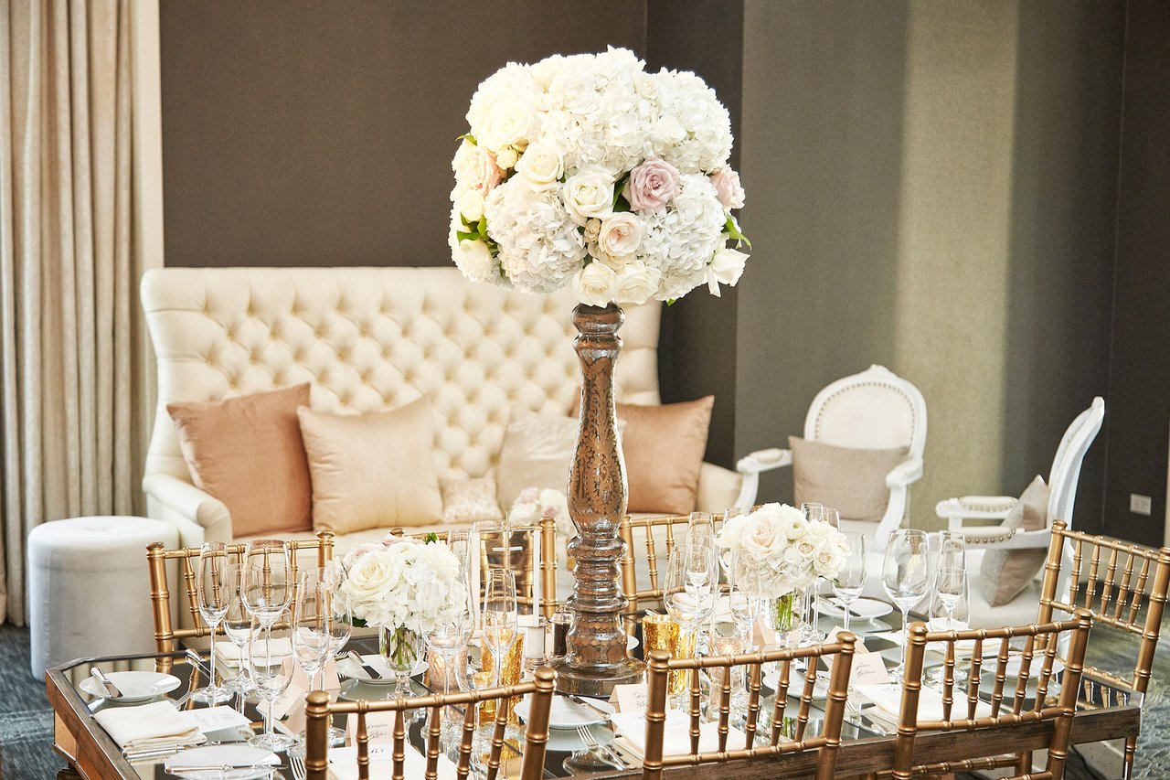 Reception Table in Front of Seating Area