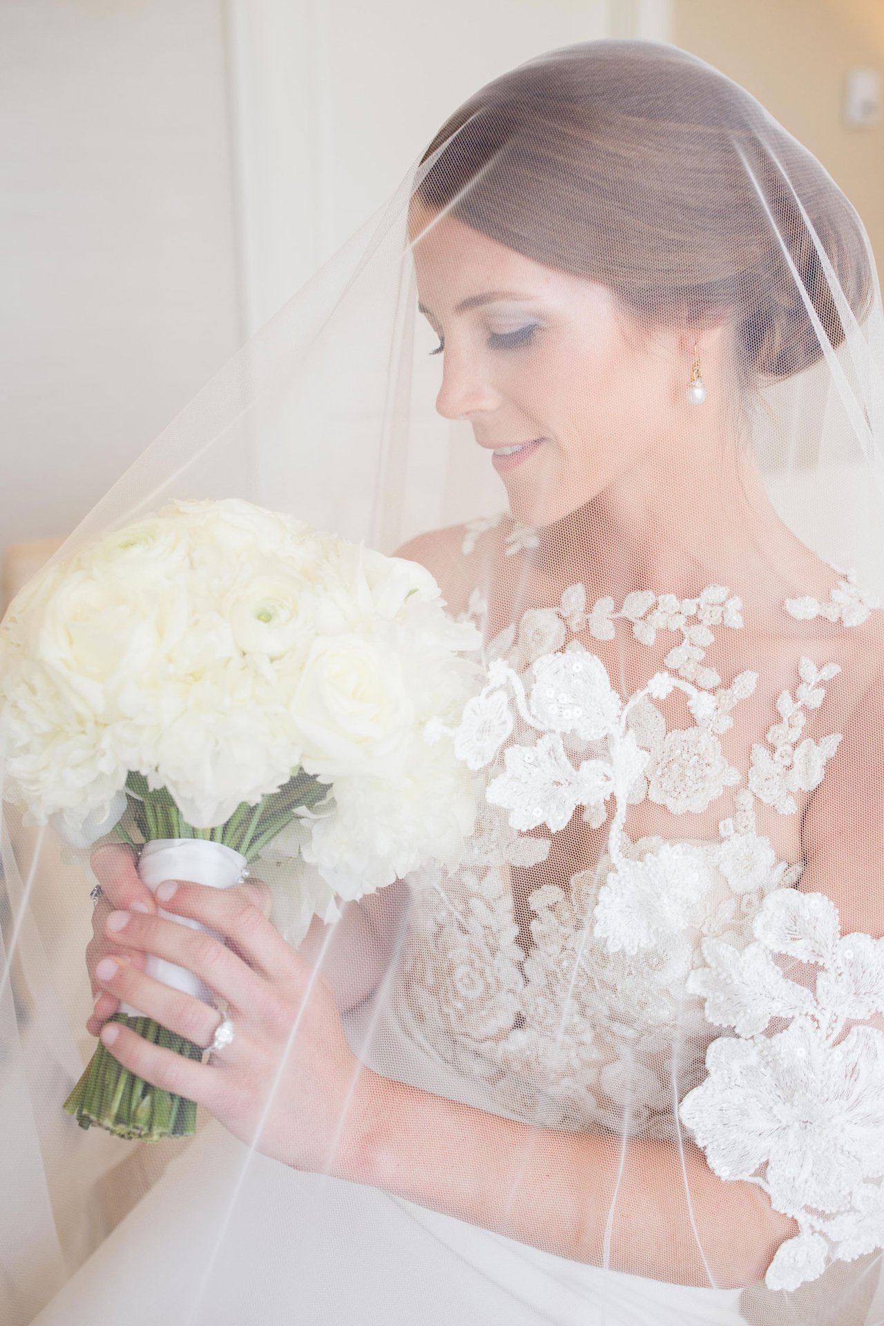 Bride in Blusher Veil