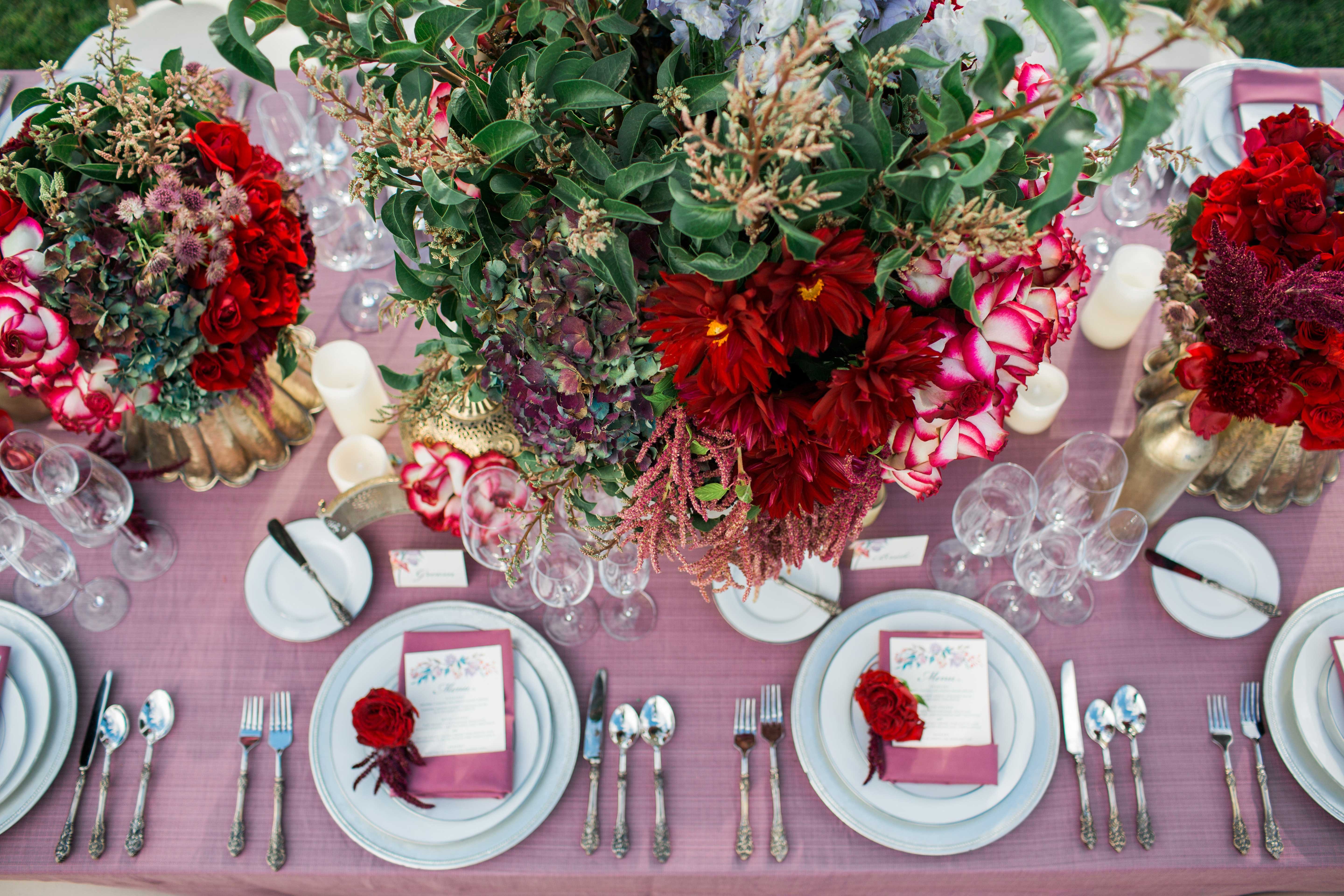 Rustic Tablescape with Valentine's Day Scheme