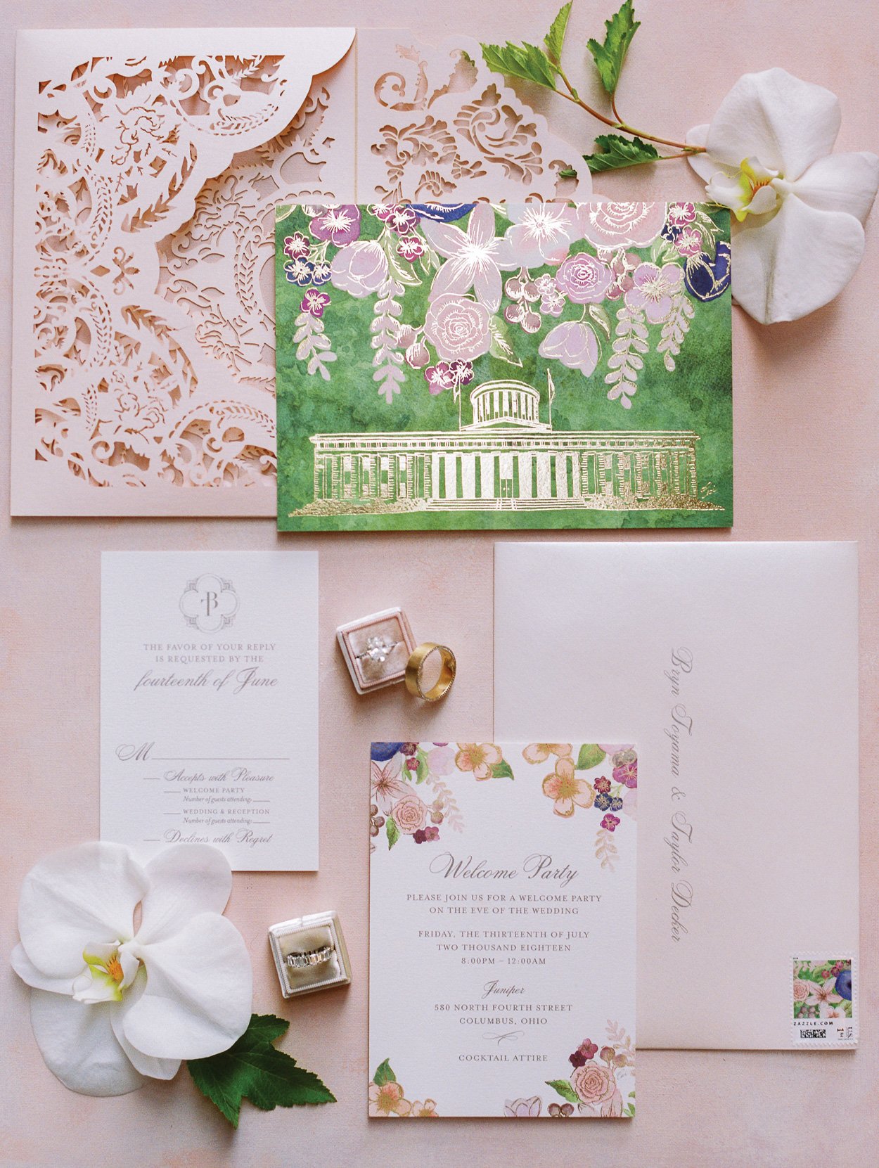 Elaborate, Beautiful Invitation Suite