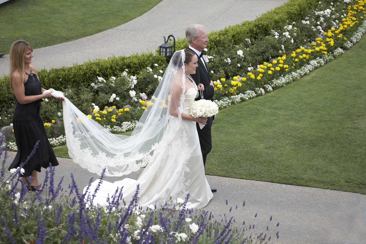 Bride and Father Walk
