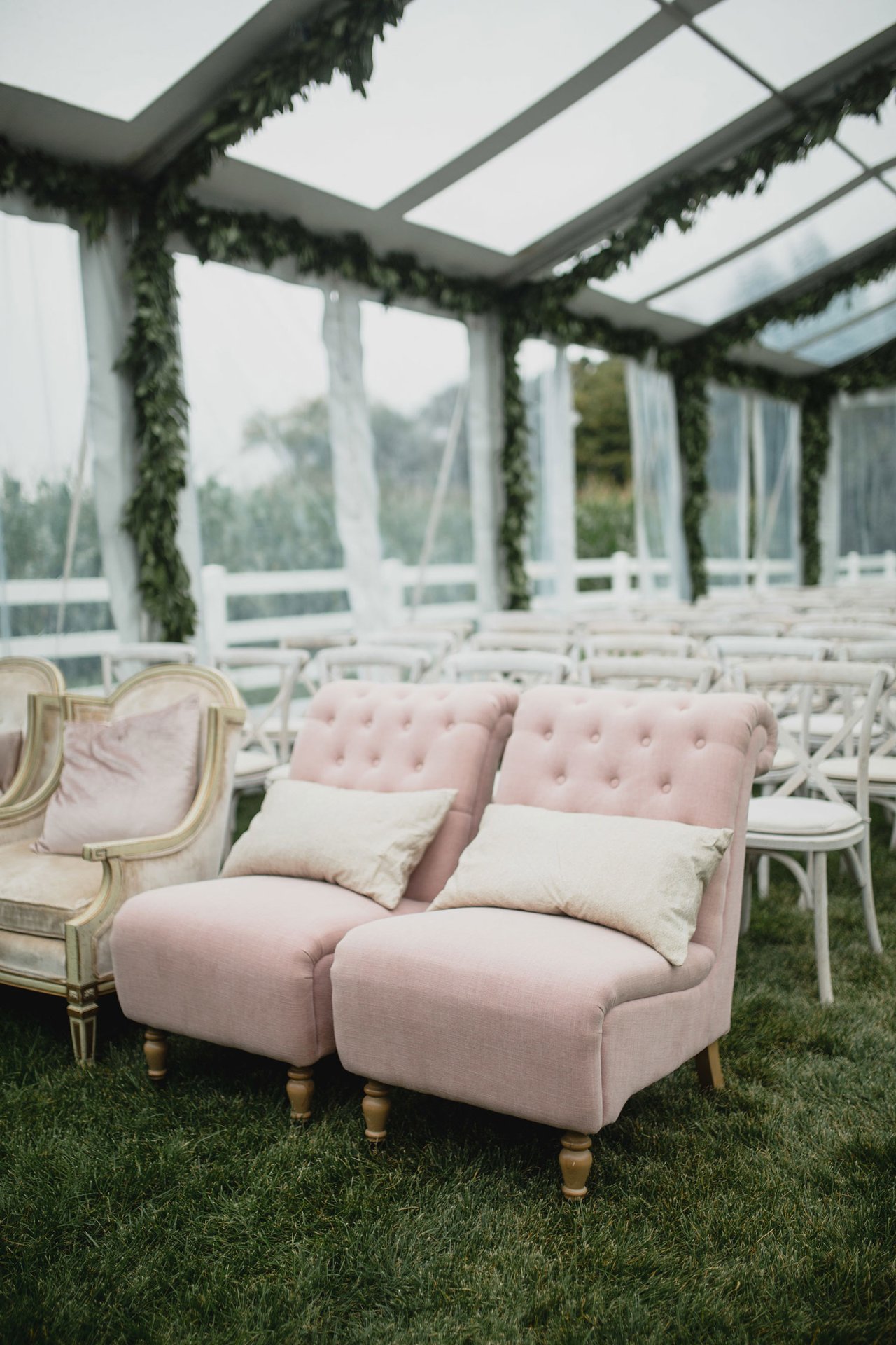 Vintage-Inspired Ceremony Seating