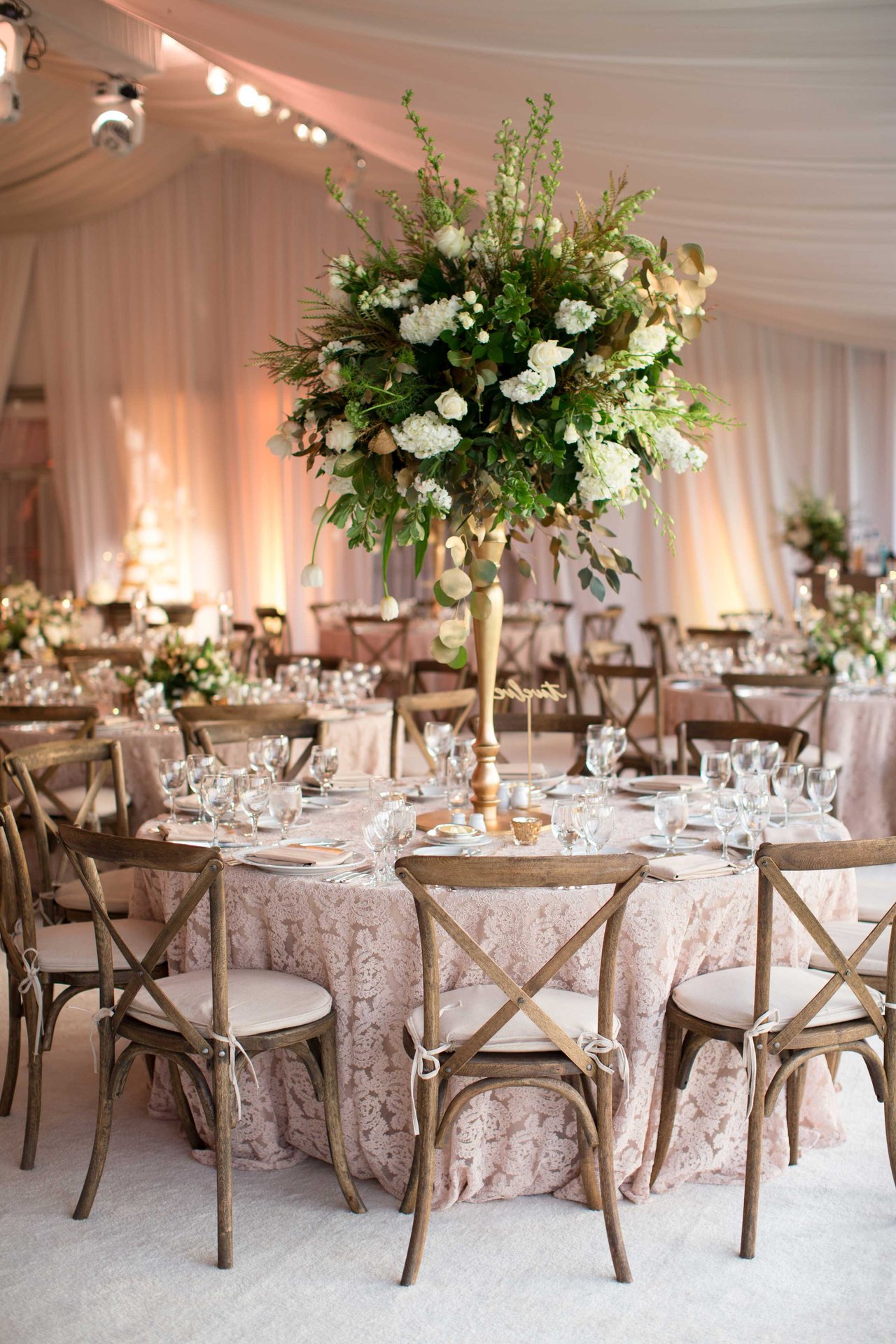 Rustic Tent Wedding with Gold Details