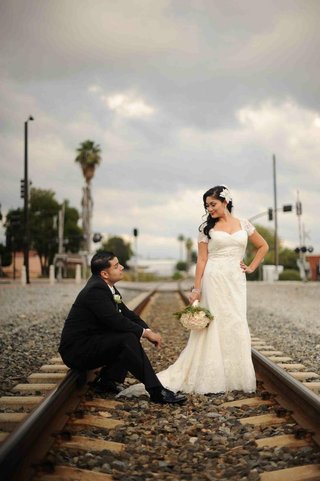 Couple on Train Tracks