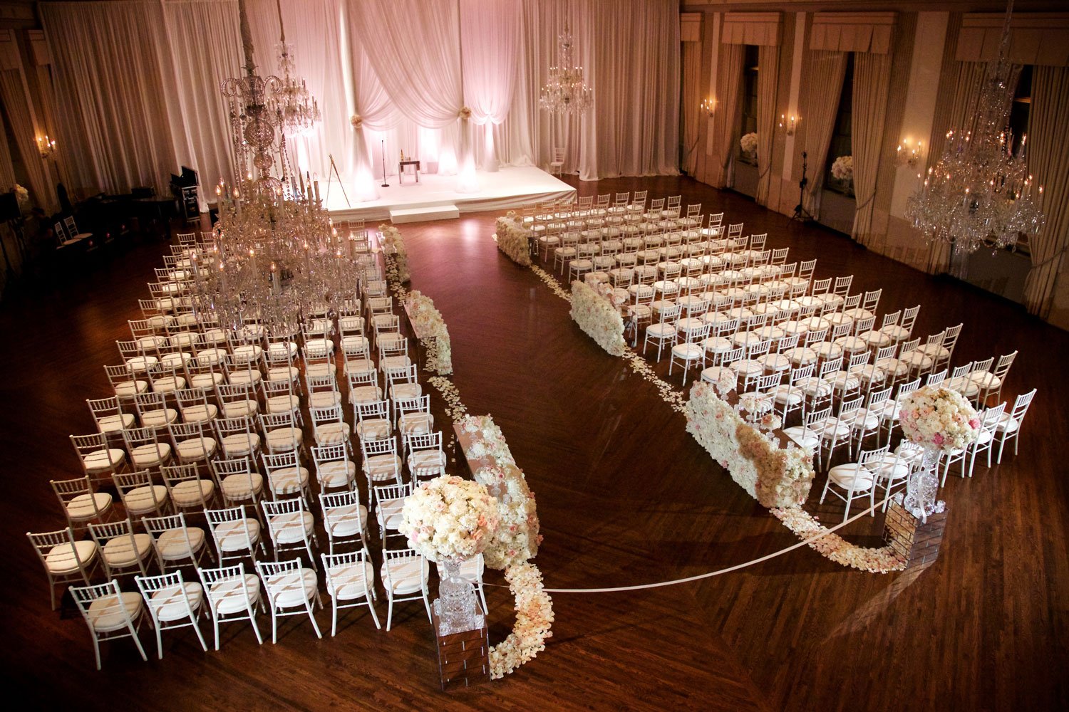 Aerial View of Ballroom Ceremony