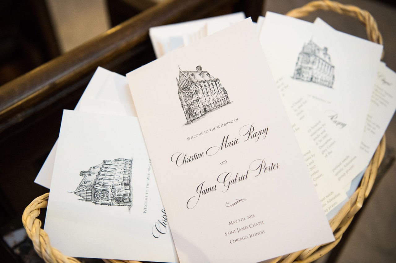 Ceremony Program with Venue Illustration