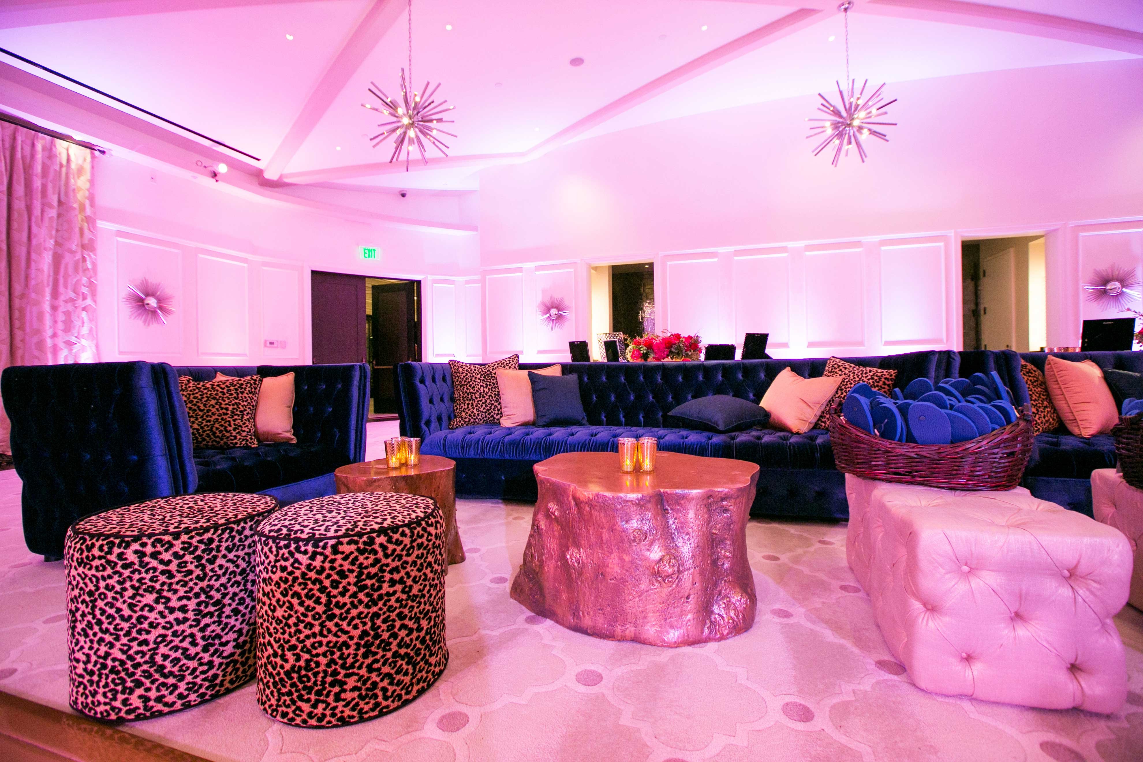 Velvet Upholstered Lounge Seating