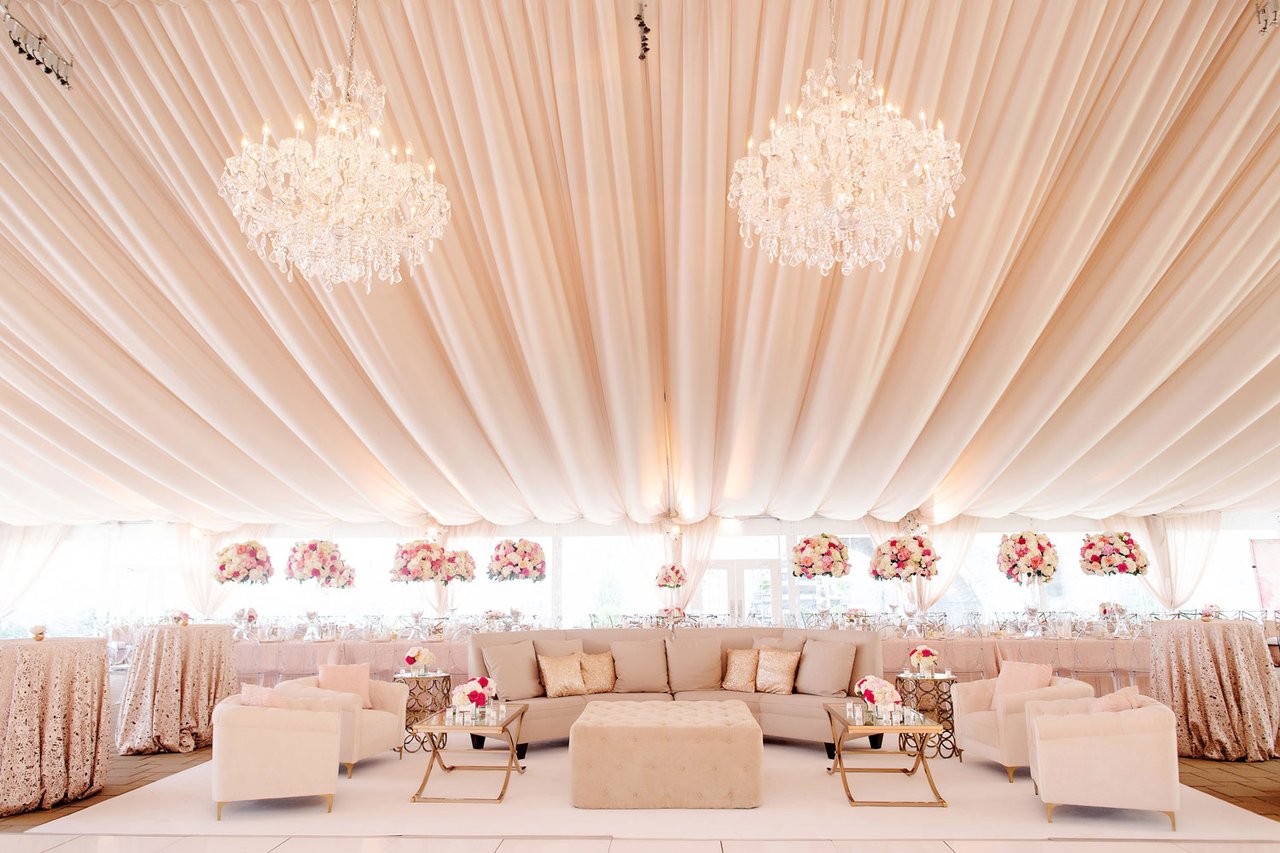 Glamorous Tented Reception Lounge