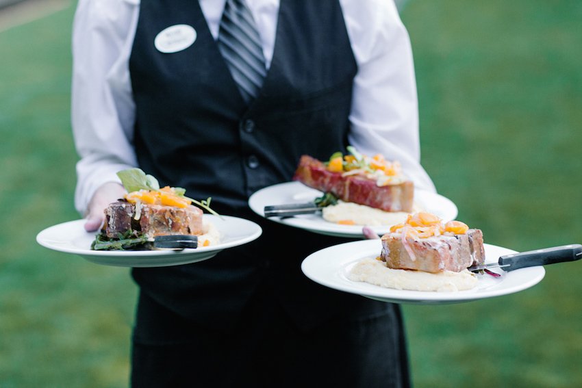Outdoor Dinner Reception Main Course