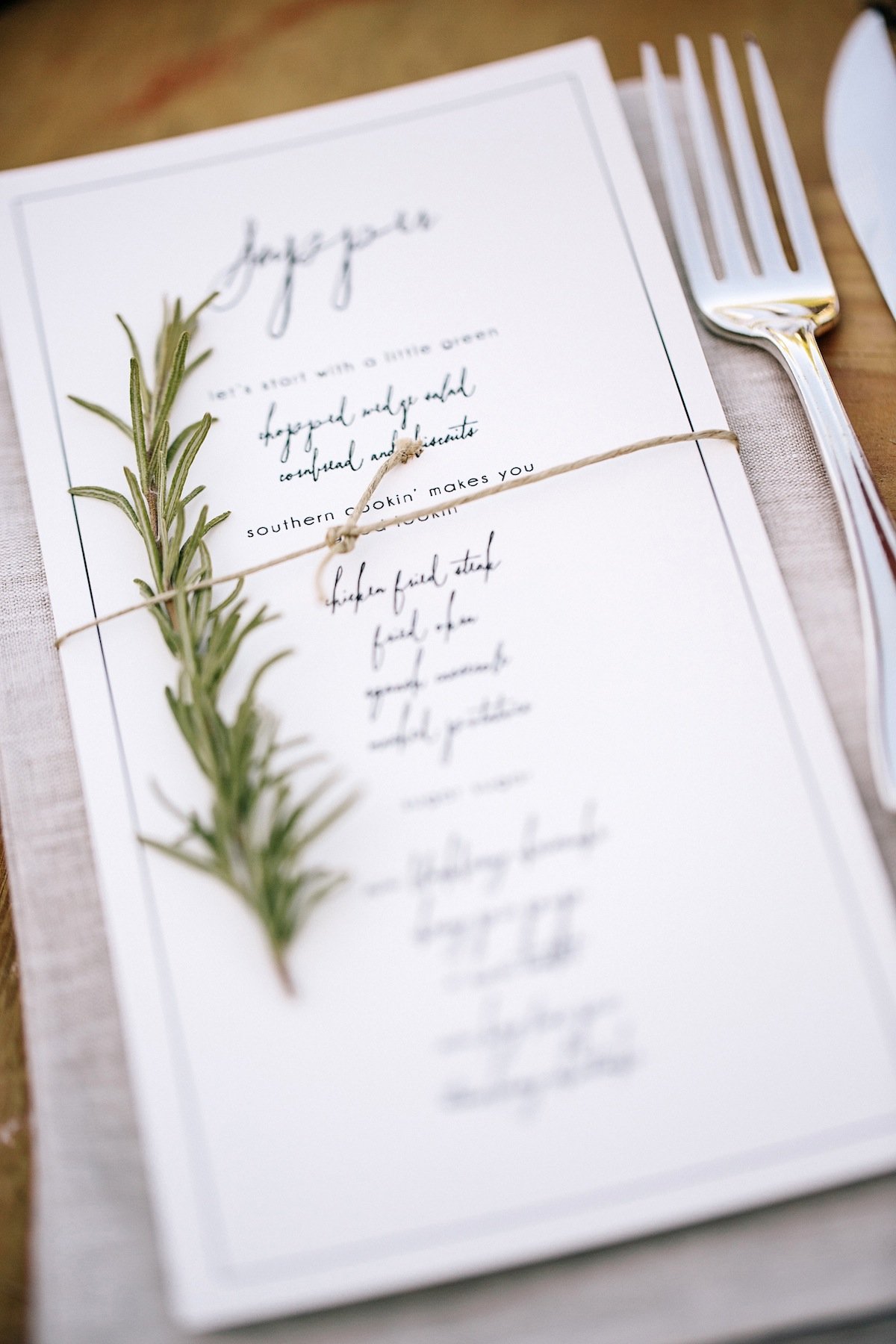 Rosemary Menu Decoration